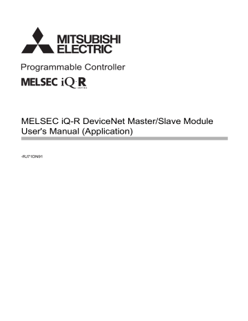 Mitsubishi Electric MELSEC iQ-R DeviceNet Master/Slave Module User ...