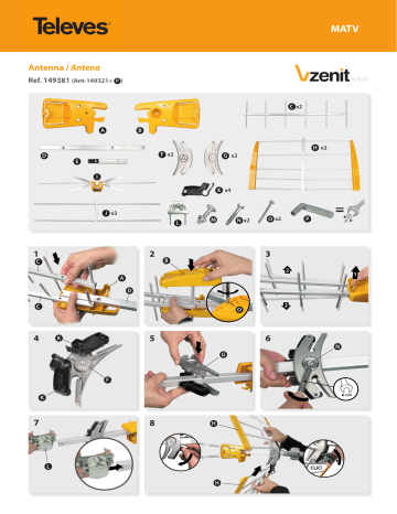 Televes V Zenit MIX antenna High-VHF/UHF Data Sheet | Manualzz