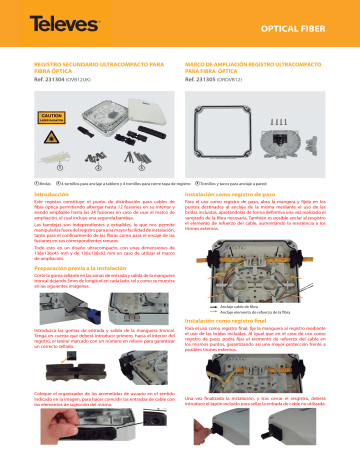 Televes Ultra-compact Splitting Terminal Enclosure Up to 12 fibers Data ...