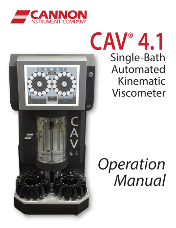 Cannon CAV® 4.1 Owner's Manual | Manualzz