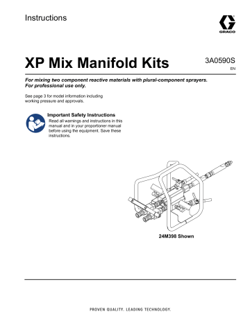 Graco 3A0590S, XP Mix Manifold Kit Instructions | Manualzz