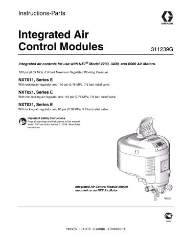 Graco 311239G - Air Control Modules for NXT Air Motors Instructions ...