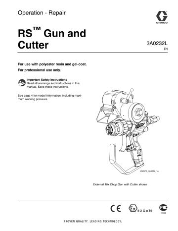 Graco 3A0232L - RS Gun and Cutter Owner's Manual | Manualzz