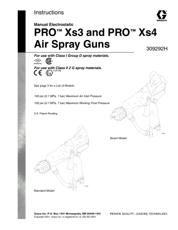 Graco 309292H PRO Xs3 and PRO Xs4 Owner's Manual | Manualzz