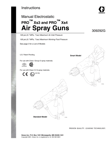 Graco 309292G PRO Xs3 and PRO Xs4 Owner's Manual | Manualzz