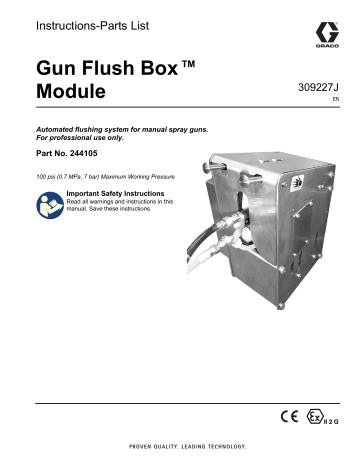 Graco 309227J, Gun Flush Box Module Instructions | Manualzz