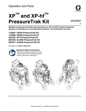 Graco 3A3320H, XP and XP-hf PressureTrak Kit Owner's Manual | Manualzz