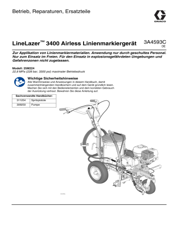 Graco 3A4593C,LineLazer™ 3400 Airless Linienmarkiergerät, Betrieb ...