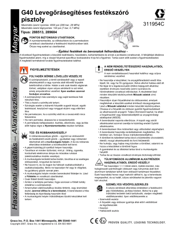 Graco 311954C, G40 Air Assisted Spray Gun Instructions | Manualzz