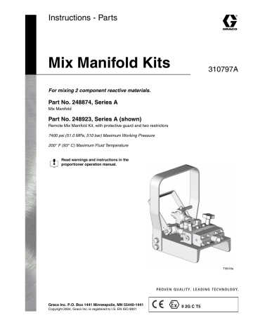 Graco 310797a.fm, Remote Mix Manifold Owner's Manual | Manualzz
