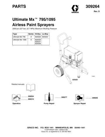 Graco 309264D Ultimate Mx 795/1095 Airless Paint Sprayers Parts Owner's manual | Manualzz