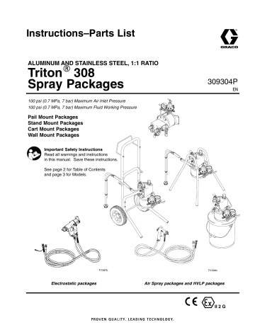 Graco 309304P, Triton 308 Spray Packages Instructions | Manualzz