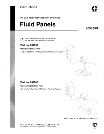 Graco 309399b, Fluid Panels Owner's Manual | Manualzz