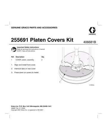 Graco 406681B - 255691 Platen Covers Kit Owner's Manual | Manualzz