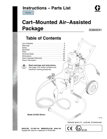 Graco 308690H Cart-Mounted Air-Assisted Pkg. Owner's Manual | Manualzz