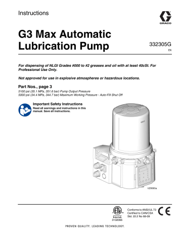 Graco 332305G. G3 Max Pump Owner's Manual | Manualzz
