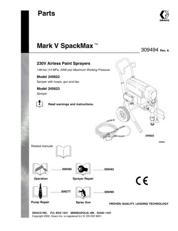 Graco 309494A 230V Airless Paint Sprayers Owner's manual | Manualzz