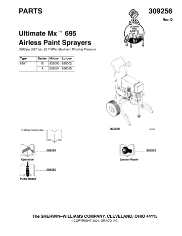 Graco 309256D Sherwin Williams Ultimate Mx 695 Airless Paint Sprayers ...