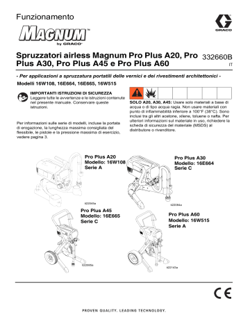 Graco 332660B - Magnum Pro Plus A20, A30, A45, A60, 240V Manuale del ...