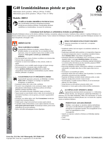 Graco 311958B, G40 Air Assisted Spray Gun Instructions | Manualzz