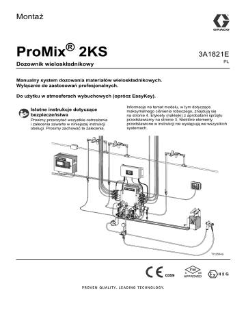 Graco 3A1821E, ProMix 2KS Installation manual | Manualzz