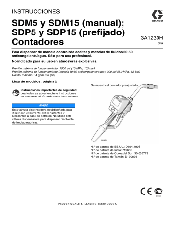 Graco 3A1230H - SDM5 & SDM15 Instrucciones de operación | Manualzz