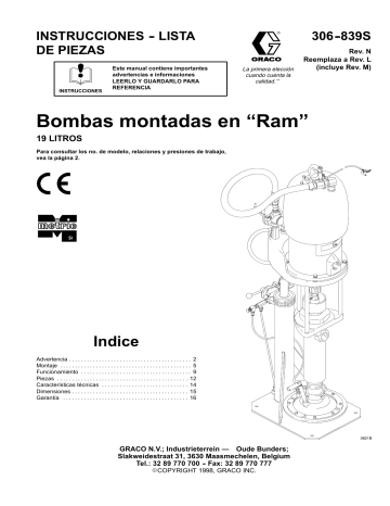 Graco Bombas montadas El manual del propietario | Manualzz