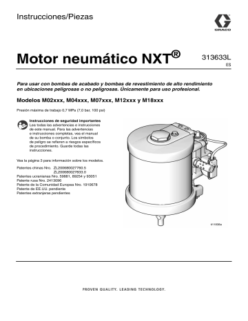 Graco 313633L - NXT Air Motor Instrucciones de operación | Manualzz