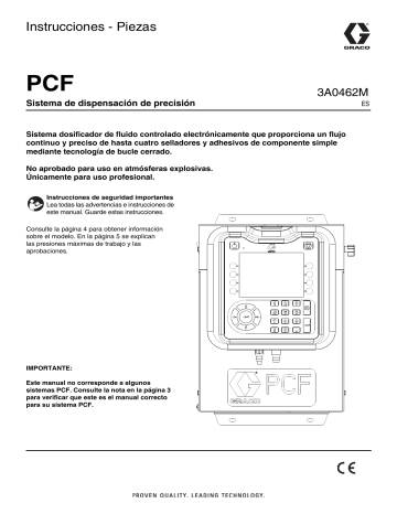 Graco 3A0462M, PCF, Sistema de dispensación de precisión El manual del ...
