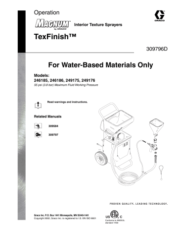 Graco 309796 D Magnum TexFinish Technical data | Manualzz