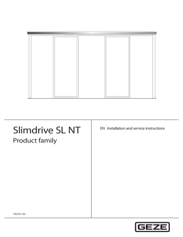 GEZE Slimdrive SL NT-FR Automatic linear sliding door system Service ...