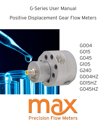 Max Machinery G240 Gear Flow Meter Owner's Manual | Manualzz