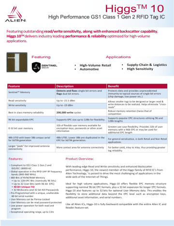 Alien Higgs 10 Datasheet | Manualzz