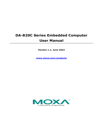 Moxa DA-820C Series Manual | Manualzz