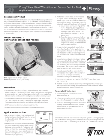 Posey 8398 Headstart Bed Sensor Instructions for use | Manualzz