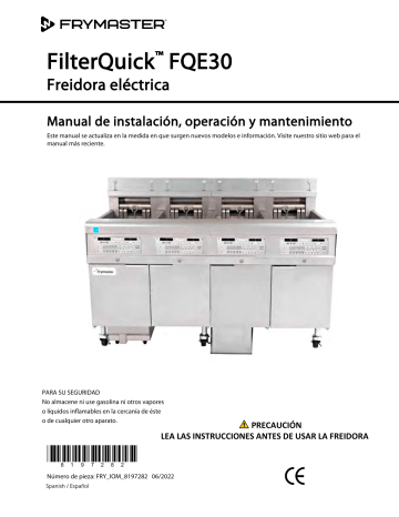 Frymaster FilterQuick Electric Instrucciones de operación | Manualzz
