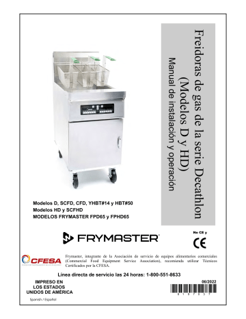 Frymaster Decathlon D & HD Instrucciones de operación | Manualzz