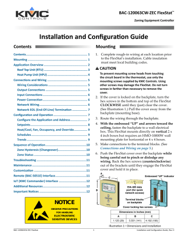 KMC BAC-120063CW Configuration Guide | Manualzz
