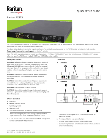 Raritan Transfer Switch Quick Setup guide | Manualzz