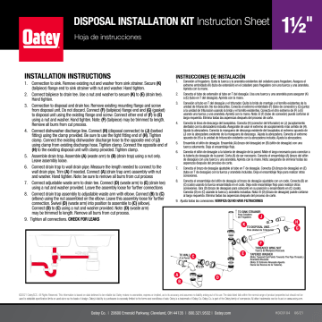 Oatey HDC9104 1-1/2 in. White Plastic Slip-Joint Garbage Disposal ...