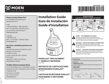Moen 1255 Duralast Replacement Cartridge Mode d'emploi | Manualzz