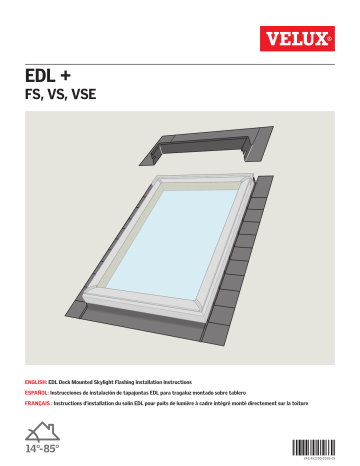 Velux EDL C12 0000B C08, C12 Low-Profile Flashing Instructions | Manualzz