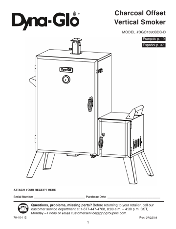Dyna-Glo DGO1890BDC-D Vertical Wide Body Offset Charcoal Smoker ...