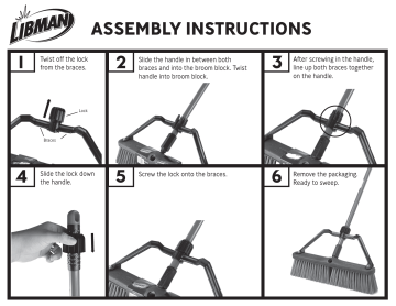 Libman 823 24 in. Multi-Surface Push Broom Set Instructions | Manualzz