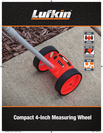 Lufkin PSMW28CL 4 in. Dual Wheel Small Measuring Wheel Guide | Manualzz