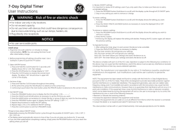 GE 15150 7-Day Digital Heavy Duty Timer Product Manual | Manualzz