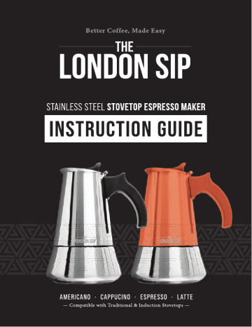 The London Sip EM3C London Sip Stovetop Espresso Maker, Copper, 3-Cup ...
