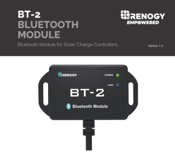 Renogy RCM-BT2-G1 BT-2 Bluetooth Module Product Manual | Manualzz
