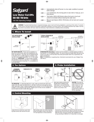 Hydrolevel 45-550 Safegard 500-Series 120-Volt Low Water Cut Off for ...