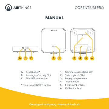 Airthings 2700 Corentium PRO Battery-Operated Continuous Radon Monitor (CRM), NRPP/NRSB ...